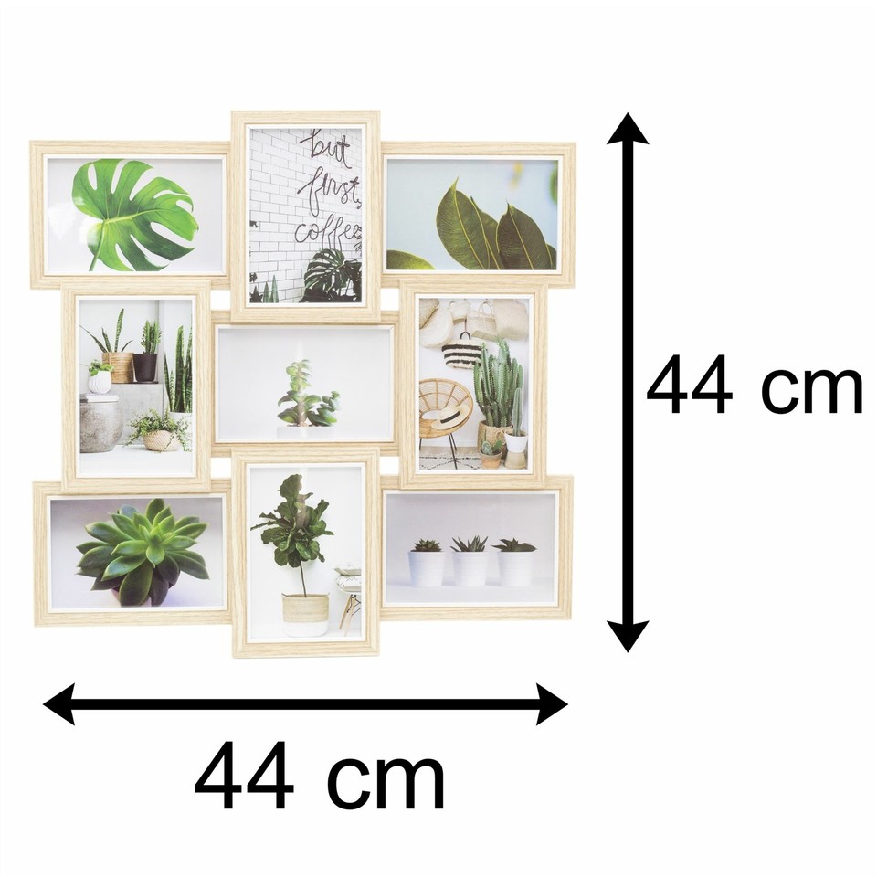9 Multi Aperture Layered Photo Frame | Wall Mounted Wooden Picture ...