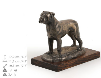 Bullmastiff, dog bust/statue on wooden base , ArtDog Limited Edition ...