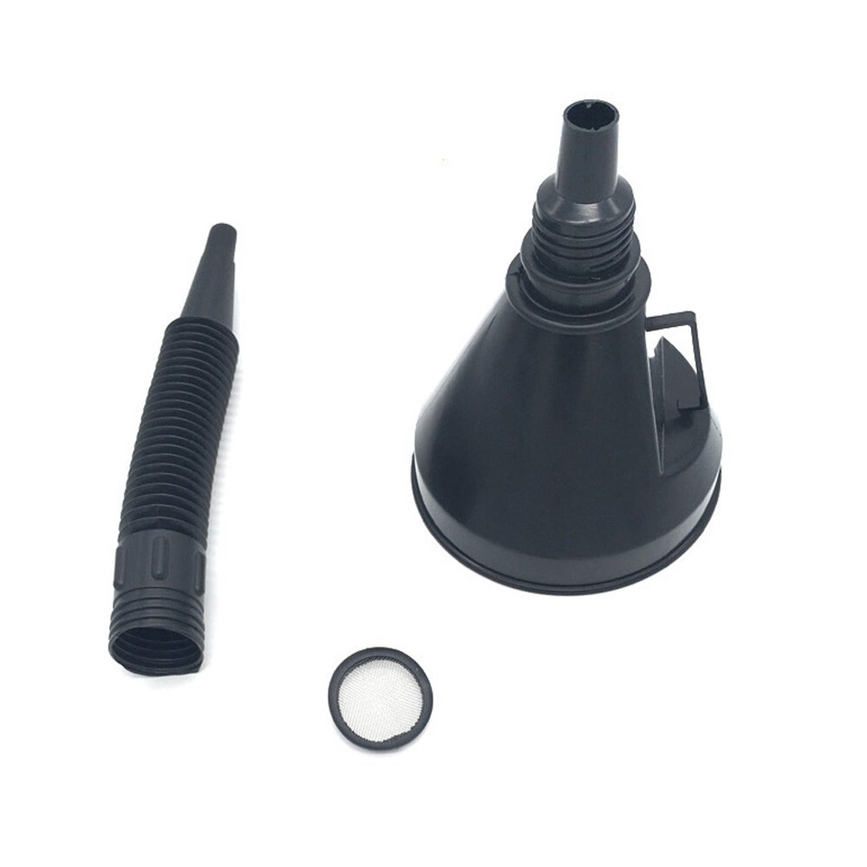 Car Motorcycle Flexible Spout Filter Gas Oil Water Fuel Funnel With ...