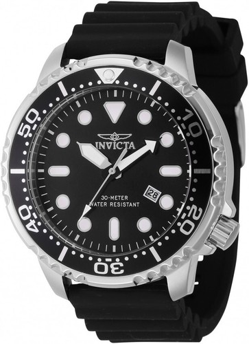 Invicta Men's Pro-Diver Watch 48MM Stainless Steel Case Black Silicone ...