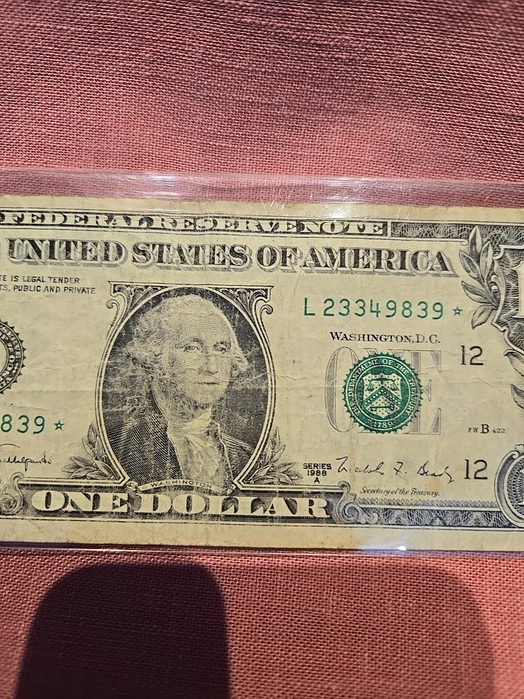 1988 A One Dollar Star Note Bill | eBay