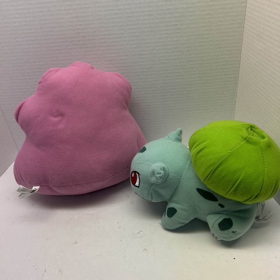 Pokemon Bulbasaur 6” & Ditto 9” Nintendo Plush Stuffed Toy WCT 1995 ...