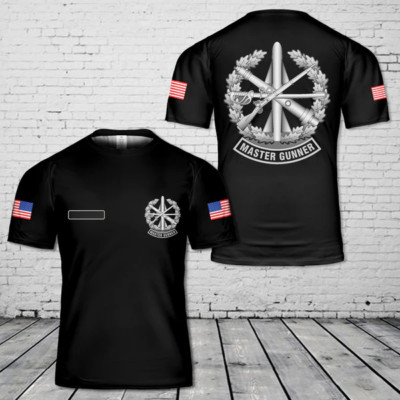 Custom Name US Army Master Gunner Identification Badge T-Shirt 3D | eBay