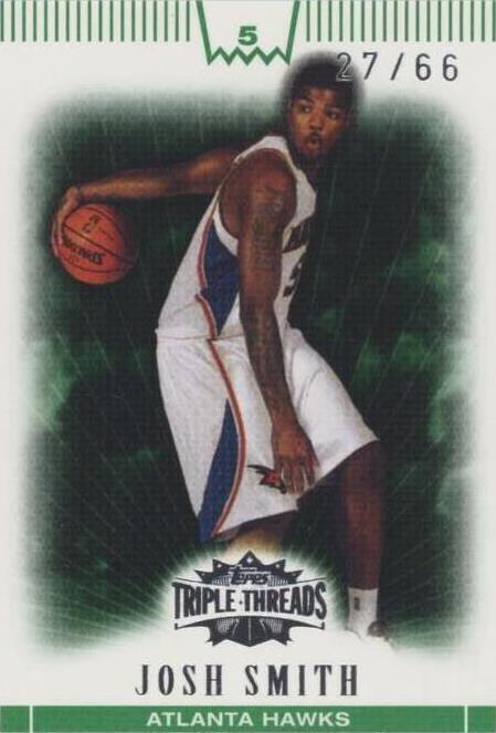 2007-08 Topps Triple Threads - Josh Smith #85 Emerald /66 for sale ...