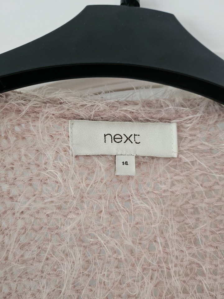 Next Pink Fluffy Shrug Size 14 | eBay UK