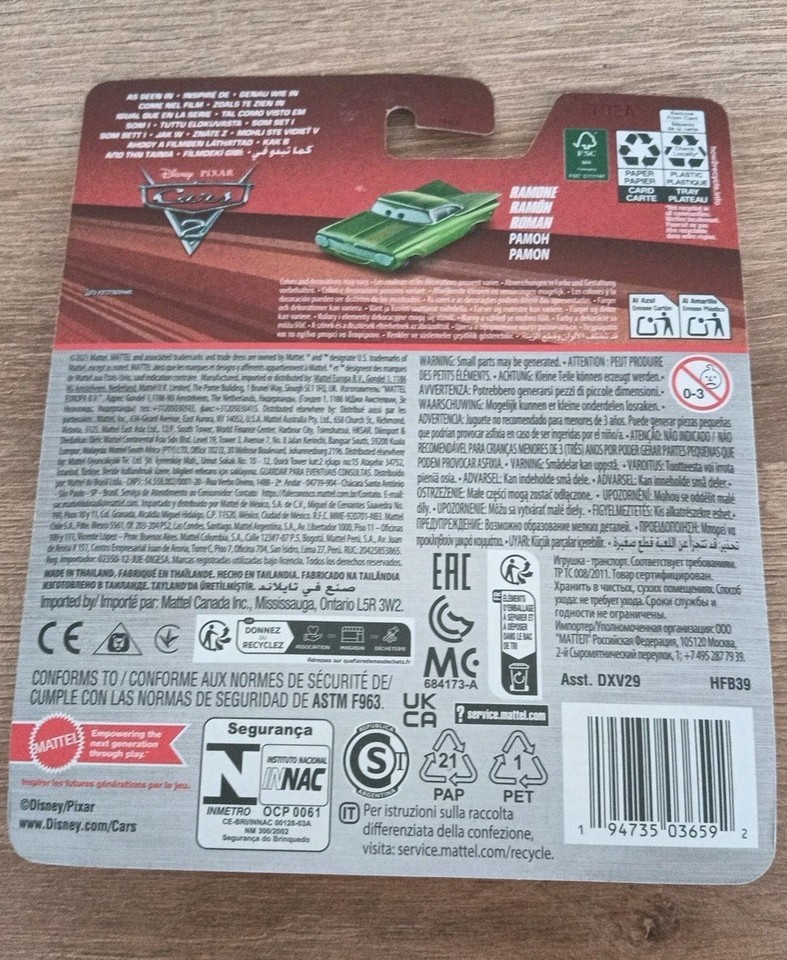Disney Pixar Cars Ramone Green ( New) Official Diecast Mattel *Combined ...
