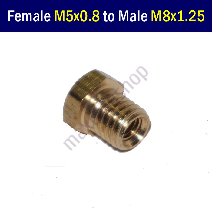 Bushing Fitting Female M5 to Male M8 M8x1.0 M8x1.25 Thread Reducer Pipe ...