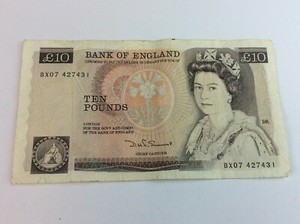 Bank Of England £10 Ten Pound Note 1988-1991 Florence Nightingale BX07 ...