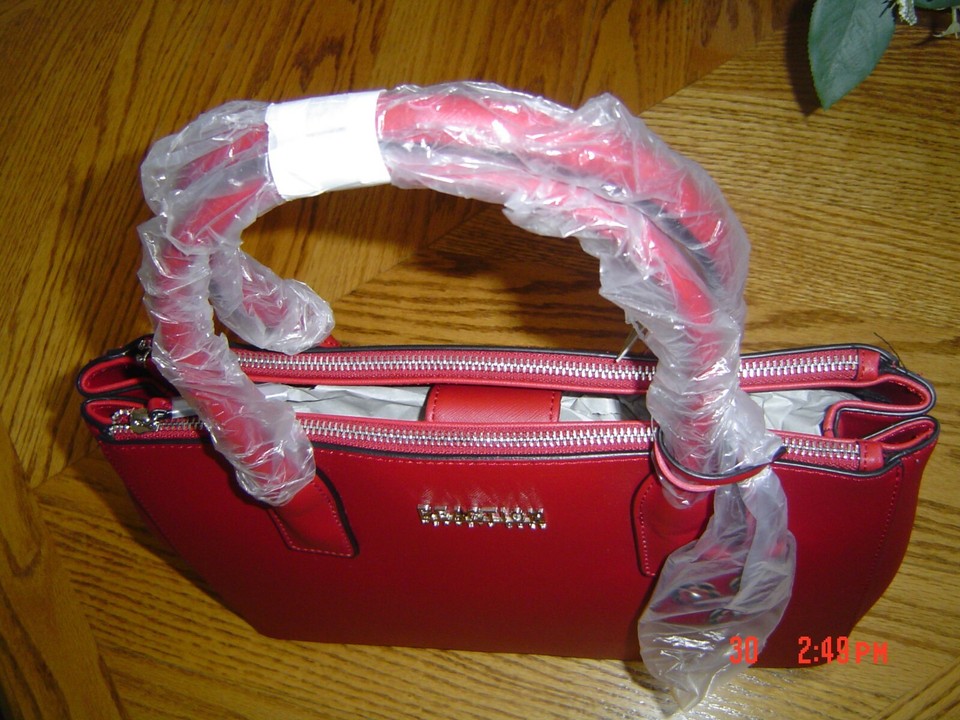 Kenneth Cole Reaction Large Satchel Handbag Purse Red – NEW with Tags ...