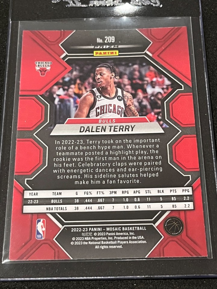 2022-23 Panini Mosaic Basketball Dalen Terry Rookie Fast Break Silver ...