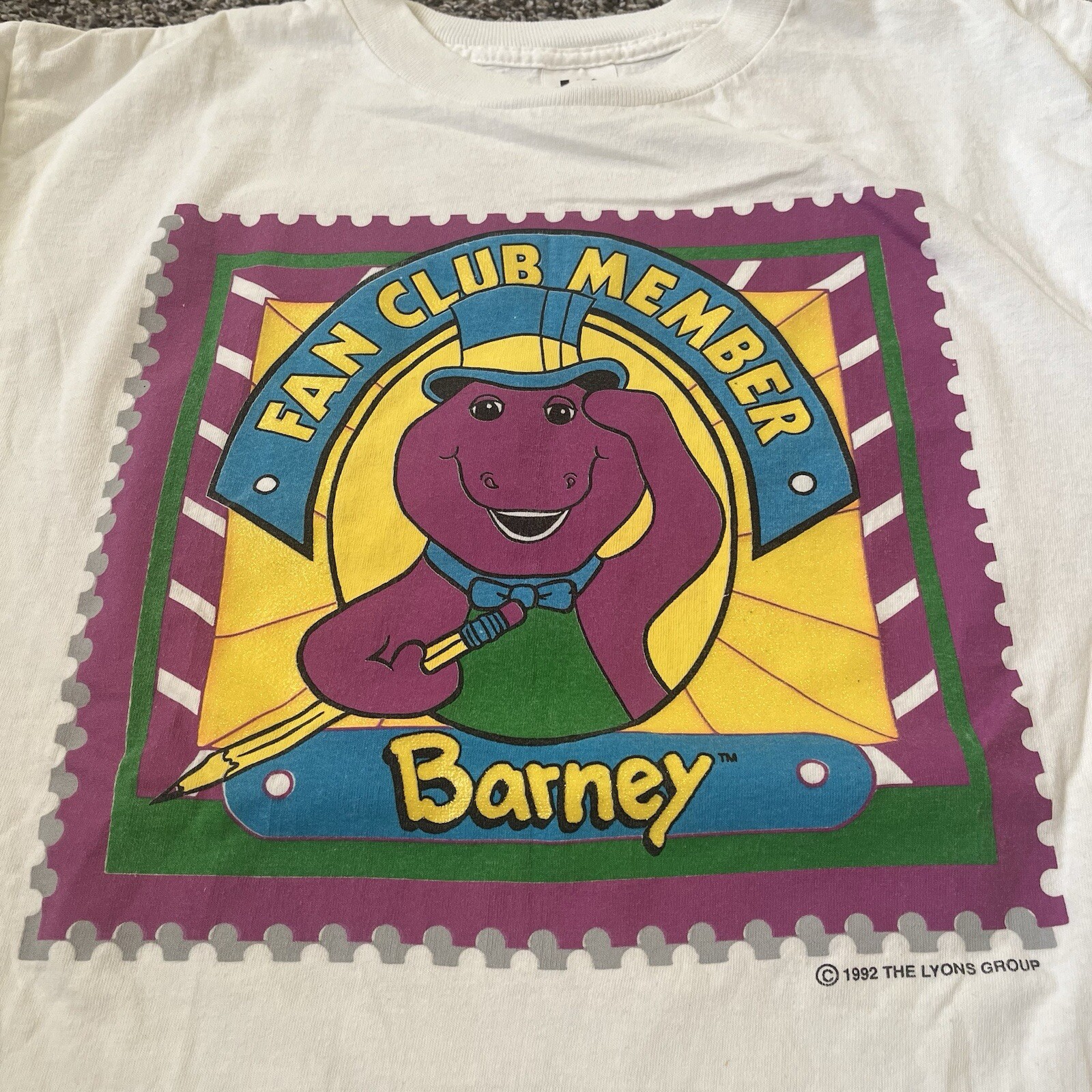 Vintage Barney Fan Club Member Shirt Size Large | eBay