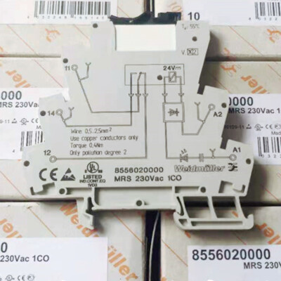 2Pcs WEIDMULLER RSS113024 24VDC Power Relay with 8556020000 MRS 230Vac ...