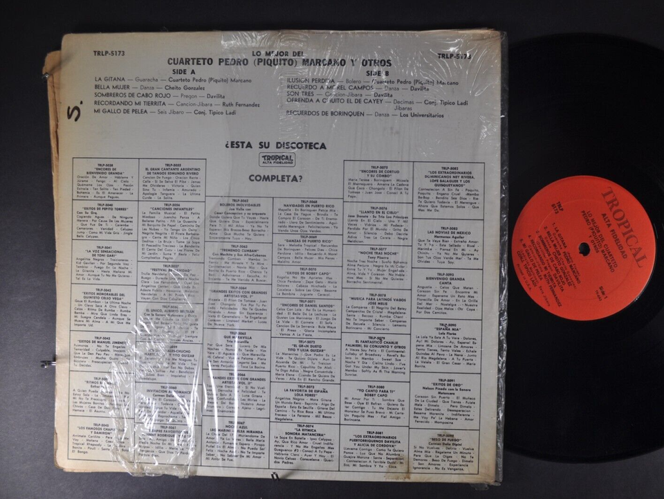 PEDRO MARCANO Y Otros / Lo Mejor Del Cuarteto Pedro.. LATIN LP TROPICAL ...