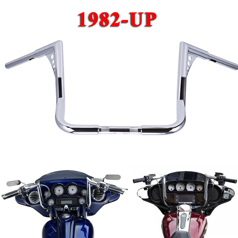 12"/14''/16''/18'' Rise Ape Hanger 1.25" Handlebar For Harley Touring ...