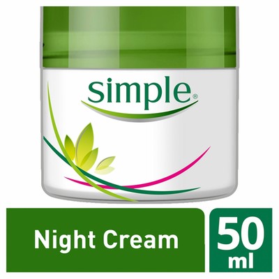 3 x 50ml Simple Kind to Skin Vital Vitamin Night Cream for Sensitive ...