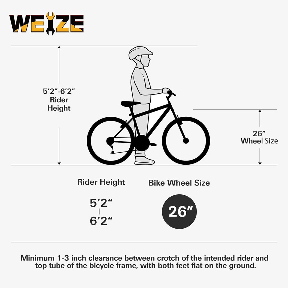 Weize Mountain Bike 26" Cycling MTB Bicycle 18 Speed Full Suspension ...