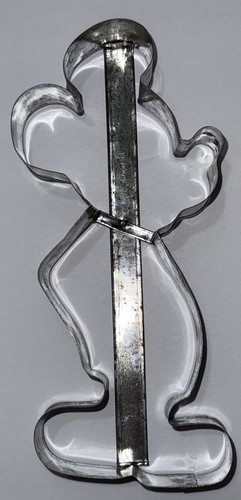 Disney Prod Mickey Mouse Vntg Metal Cookie Cutter Standing Profile 7.5 ...