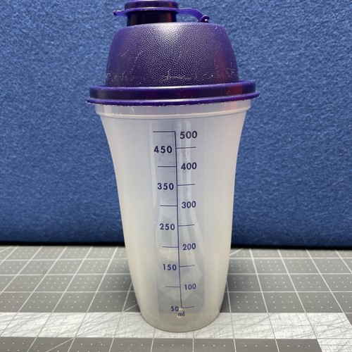 Tupperware Quick Shake Mixer Blender (2 Cup) Blue 4 Piece Flip Top #844 ...