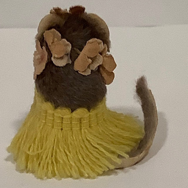 VINTAGE MINIATURE FUR MOUSE HAWAIIAN HULA GIRL 2" -ORIGINAL FUR TOYS ...