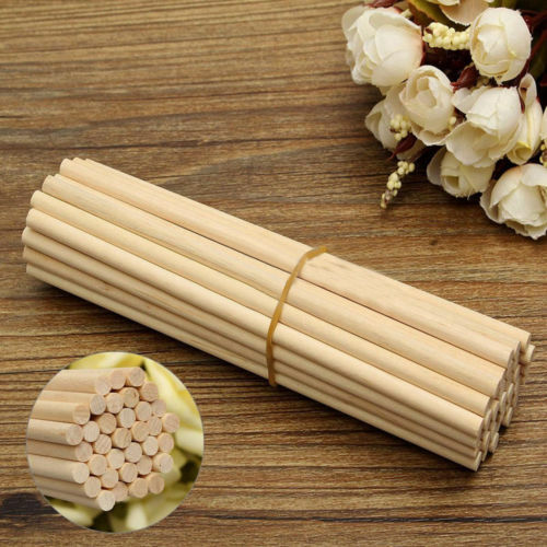 100pcs 150mm Round Wooden Lollipop Lolly Sticks Cake Dowel For DIY ...