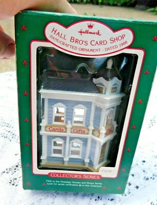 Hallmark Ornament HALL BROS CARD SHOP 1988 NOSTALGIC HOUSES 5TH IN ...