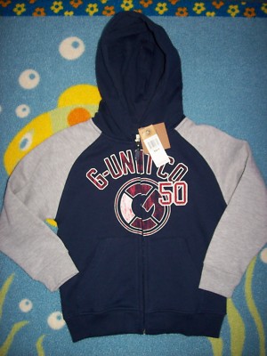 G-Unit Hoodie Boys Zip Front 4 Sweatshirt Track Navy Gray G-Unit Co 50 ...