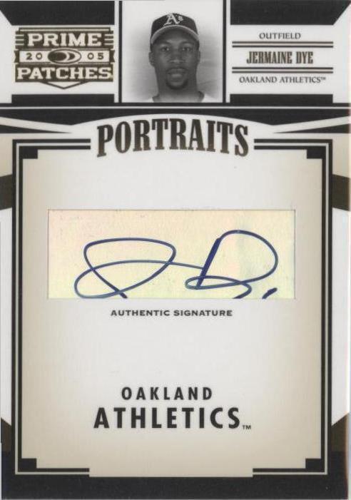 2005 Donruss Prime Patches - Portraits Jermaine Dye #P-39 Autographs ...