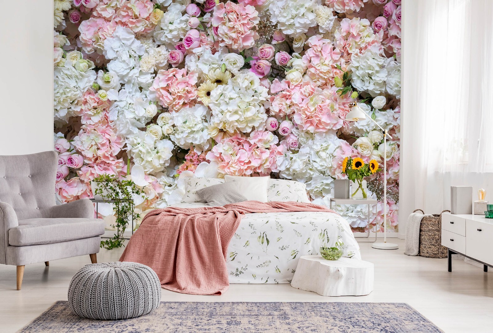 3D White Rose Wall 49564NA Wallpaper Wall Murals Removable Wallpaper ...