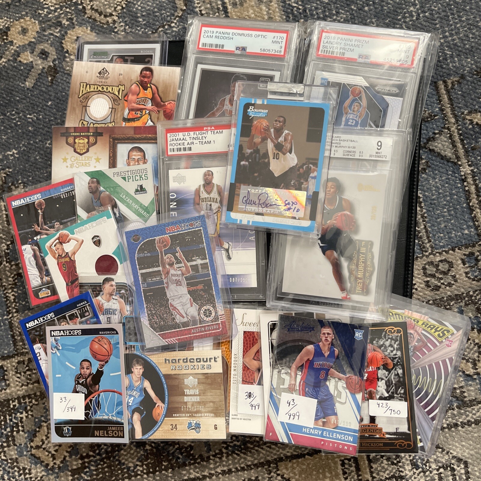 SALE Huge 1000+ Basketball Card Lot! 3 Psa Slabs! 10+ Relic/autos 10 ...