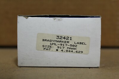 Brady WML-917-502 Printing Labels | eBay