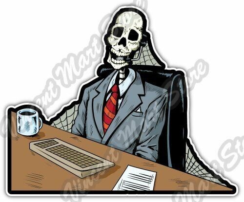 Call Center Dead Office Worker Job Car Bumper Window Vinyl Sticker ...