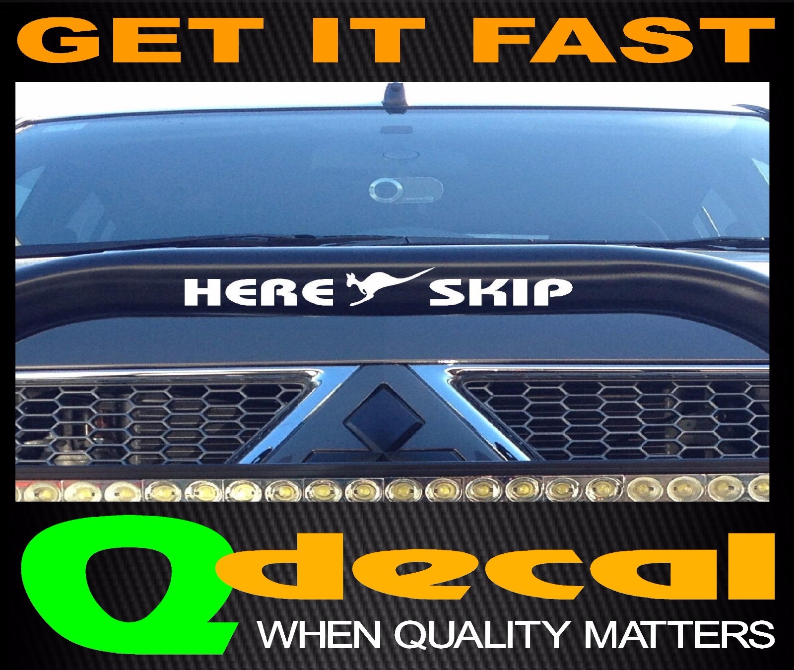 HERE SKIP BULLBAR CAR STICKER Decal 4x4 Country Aussie | eBay Australia