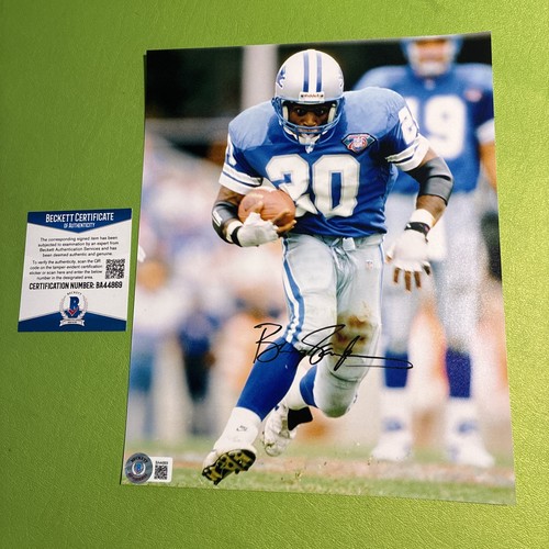 BAS COA Barry Sanders Signed 8x10 Autograph Photograph Detroit Lions | eBay