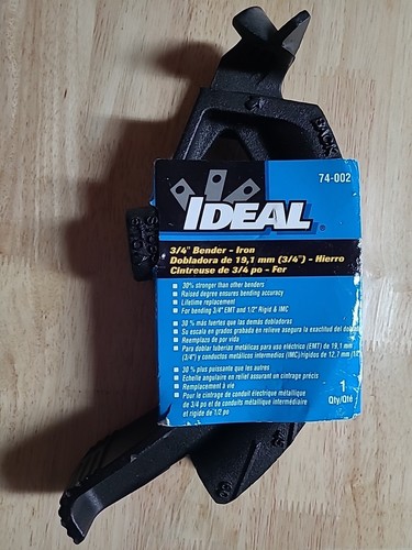 IDEAL Hand Tool Ductile Iron Bender Head + 3/4 in. EMT +1/2 in. Rigid ...