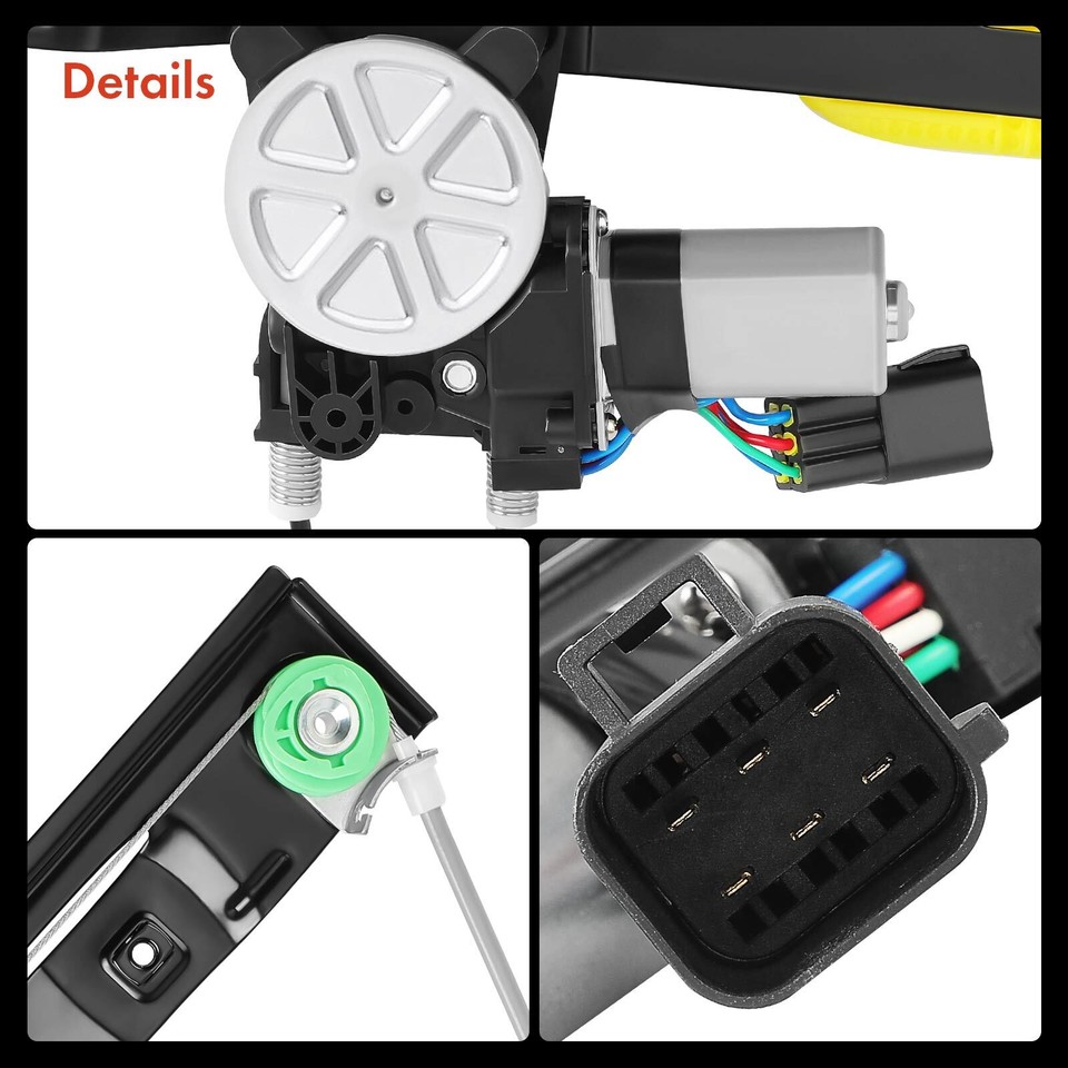 Rear Left LH Window Regulator w/ 6 Pins Motor for Jaguar XF XFR XFR-S ...