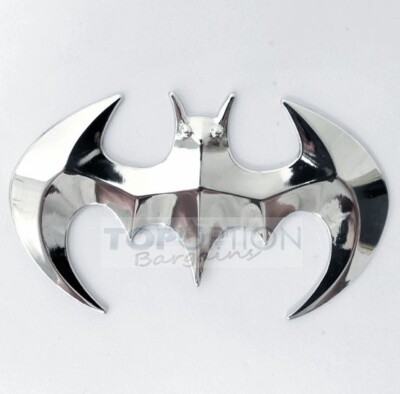 1PC Batman 3D Chrome Badge Tail Decal Metal Auto Car Bat Logo Sticker ...