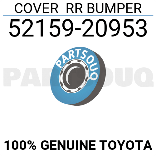 5215920953 Genuine Toyota COVER RR BUMPER 52159-20953 | eBay