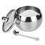 Sugar Bowl Stainless Steel Sugar Pot With Clear Lid And Spoon Drum ...