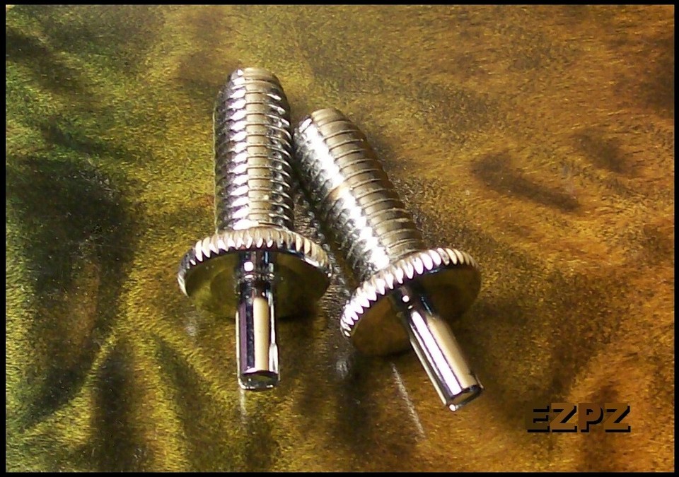 Conversion Bridge Posts Chrome 4mm x M8 fits Epiphone & others EZPZ ...