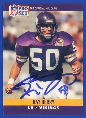 RAY BERRY - Signed/Autographed - 1990 Pro Set Card #566 - Vikings w/COA ...