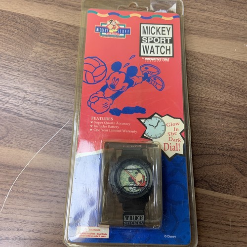 Vintage Mickey Mouse Logo Sport Watch Kids Innovative Time Disney Glow ...