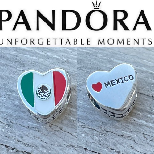 Authentic PANDORA Mexico Exclusive Flag Heart Charm | eBay