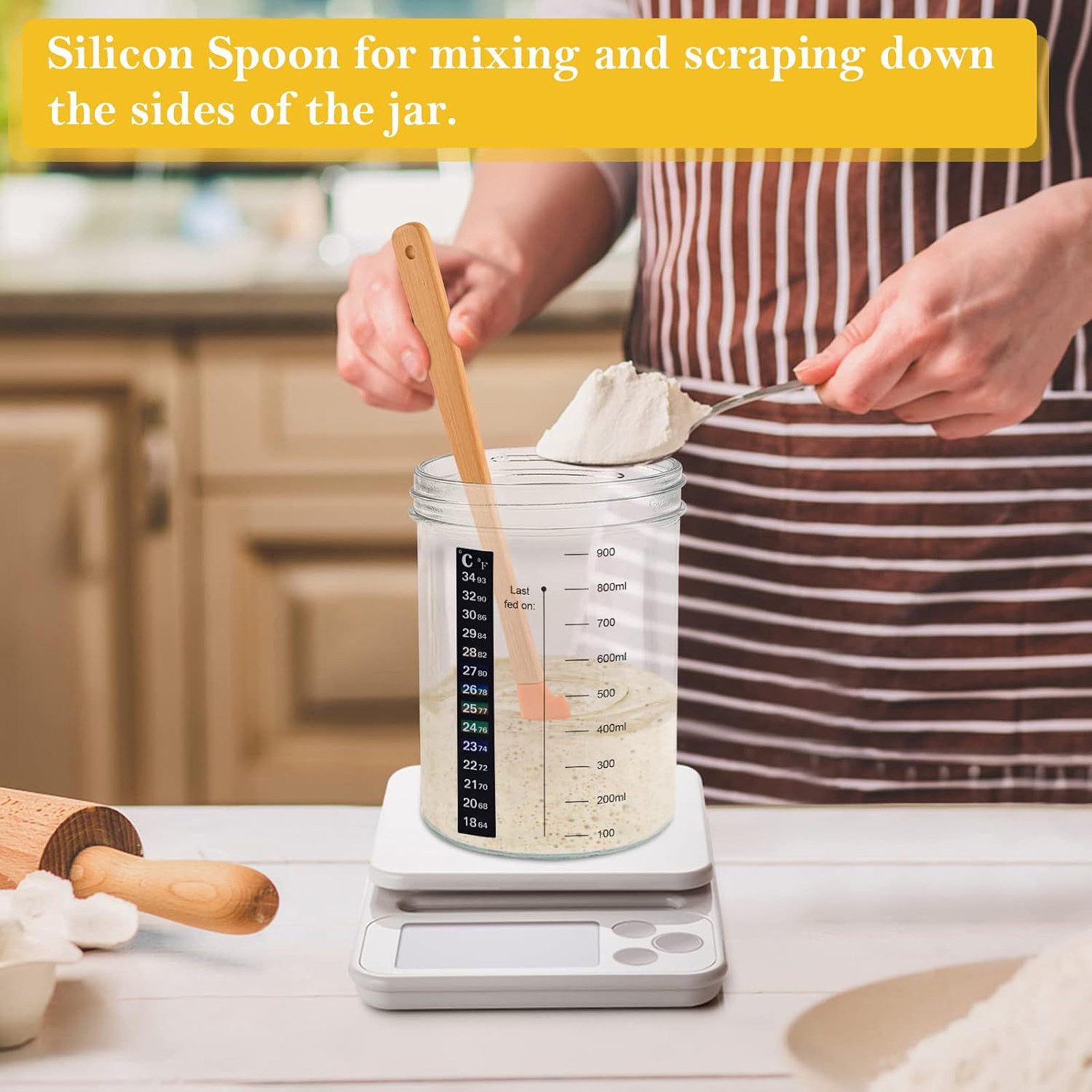 Handcrafted Baking Set for Beginners Font Food Temperature Marking Tape ...