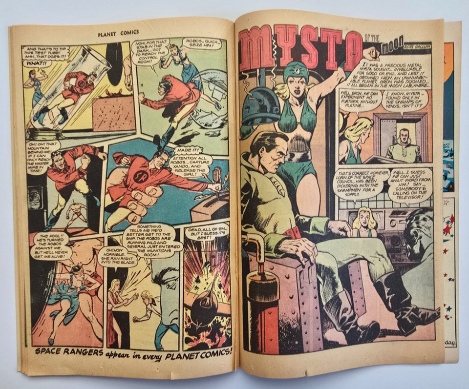 PLANET COMICS #47 VGF 5.0 (Q) FICTION HOUSE 1947 DECAPITATION PANEL ...