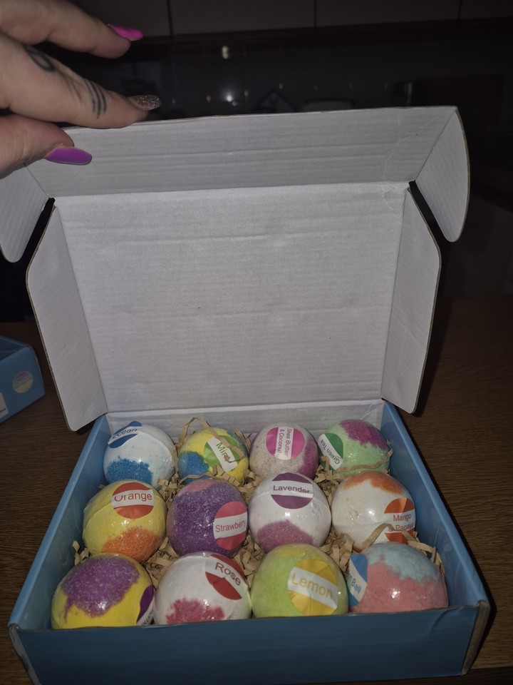 Bath Bombs Gift Set, 12pcs Handmade Fizzy Bubble Bath Bombs Vegan & Cruelty Free | eBay UK