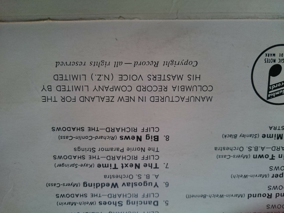 Cliff Richard/Shadows Summer Holiday *1963 New Zealand 1st Press Vinyl ...