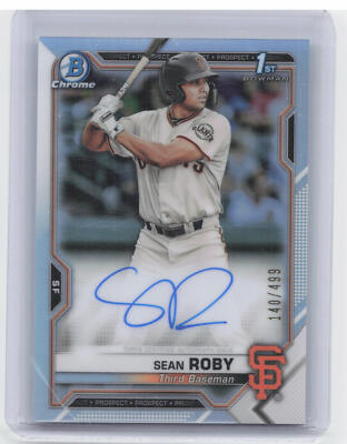 2021 Bowman Chrome #CPA-SRO Sean Roby 1st Refractor Auto #/499 | eBay