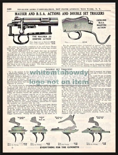 1940 MAUSER & BSA Actions-Double Set Triggers Original PRINT AD | eBay