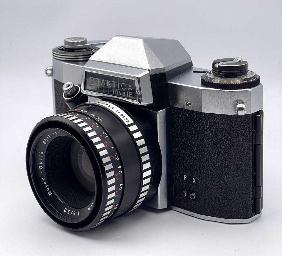 MINT Praktica PL Nova IB 35mm SLR Film Camera W/ Görlitz Oreston 1.8/50 ...
