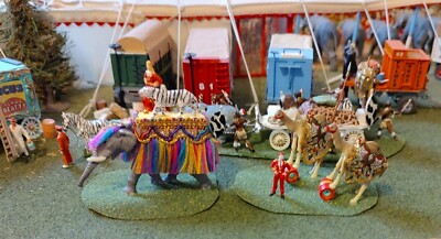 HO CIRCUS TRAIN WAGON - PARADE Dress Elephant Albino Tiger Barrel ...